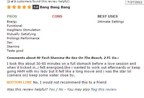 Stamina Rx Drink Reviews - Provides A Sex On The Beach Sensation - RXLEAKS