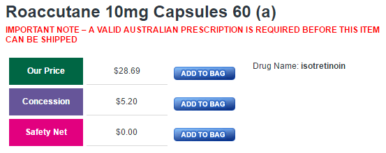 Roaccutane 0.05/20mg Pills Roche Review: Quality per Price Acne Drug ...