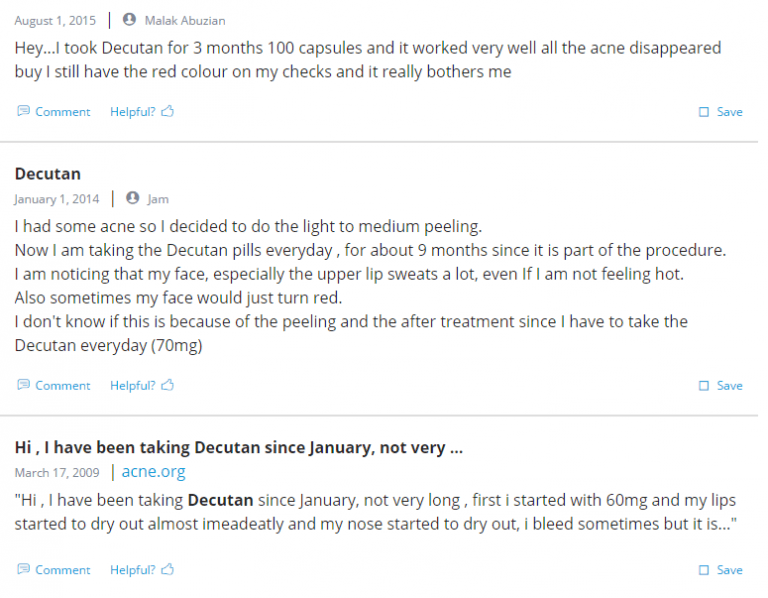 Decutan 10mg/20mg Pills Isotretinoin Reviews: Side Effects Is the Price ...