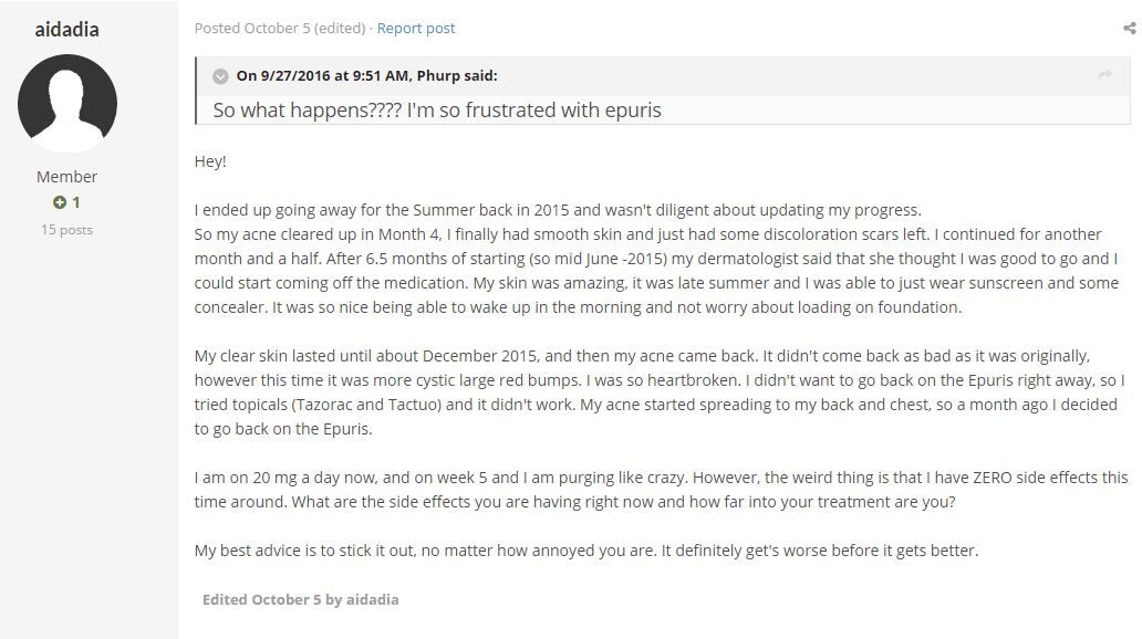 Epuris 40mg/10mg Isotretinoin Reviews: Good Results for Acne Management ...